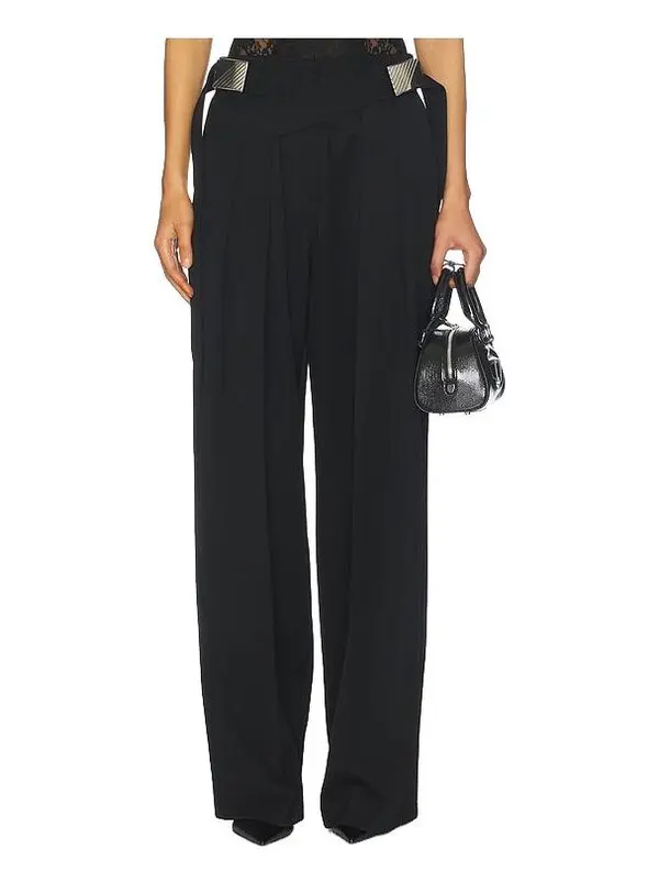 Attico Wide Leg Pant - Black