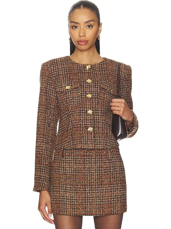 Astr The Label Kyleigh Jacket - Rust Brown
