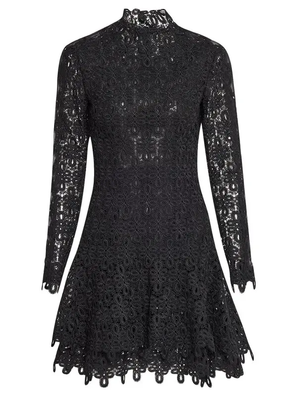Simkhai Joy Guipure Lace Mini Dress - Black