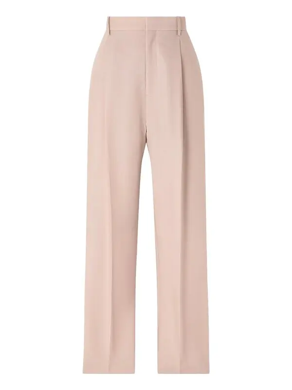 Wardrobe.NYC Pleated Mohair-blend Twill Straight-leg Pants - Neutrals