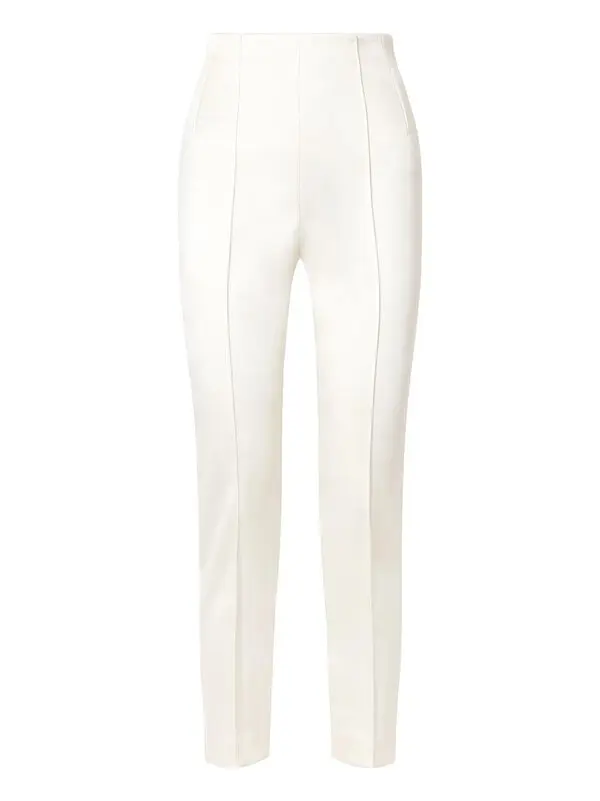 Wardrobe.NYC Recycled-satin Crepe Tapered Pants - Neutrals