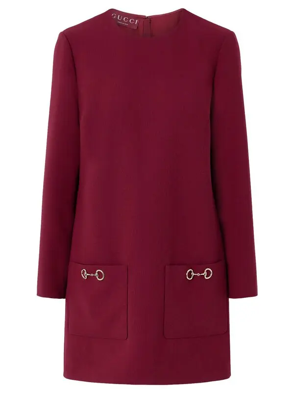 Gucci Horsebit-embellished Mini Dress - Red