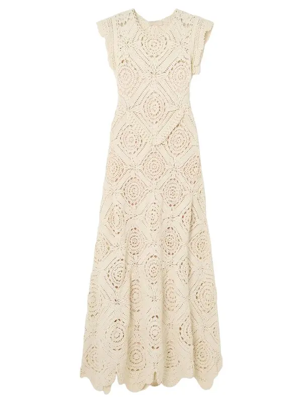 Ulla Johnson Annalisa Crocheted Cotton Maxi Dress - Cream