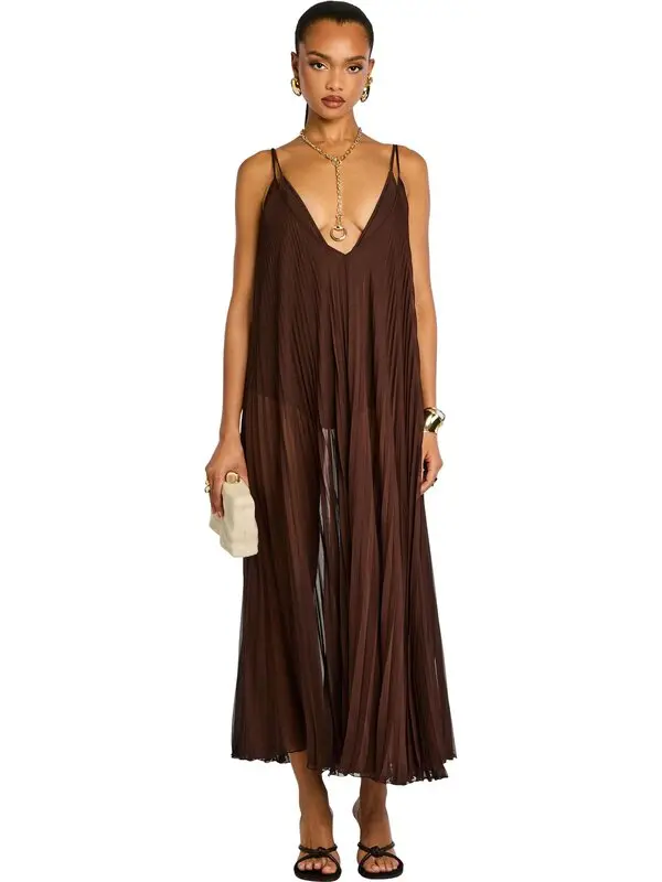 SHANI SHEMER Uma Maxi Dress - Espresso