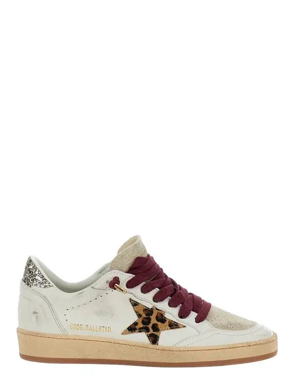 GOLDEN GOOSE Ball Star Glitter Sneakers - White