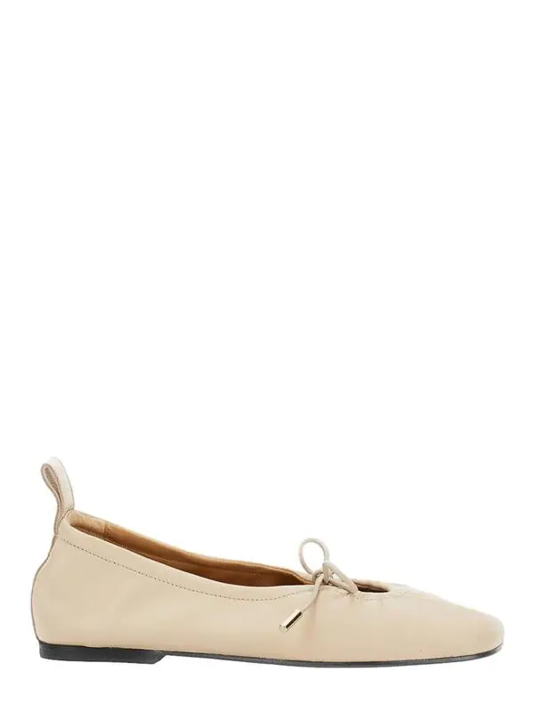 ALOHAS Rosalind Leather Ballet Flats - White