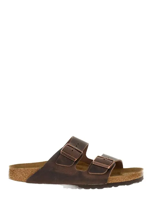 BIRKENSTOCK Arizona Habana Oiled Leather Sandals - Brown