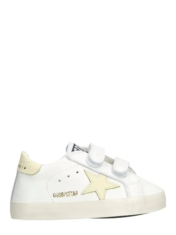 GOLDEN GOOSE Leather Baby School Sneakers - Yellow
