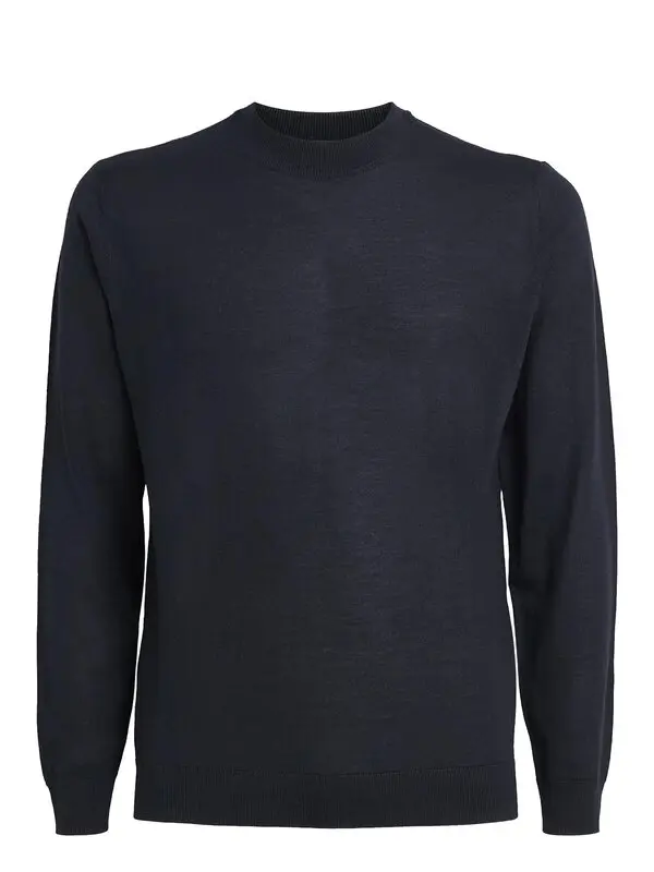 Emporio Armani Virgin Wool Sweater - Blue