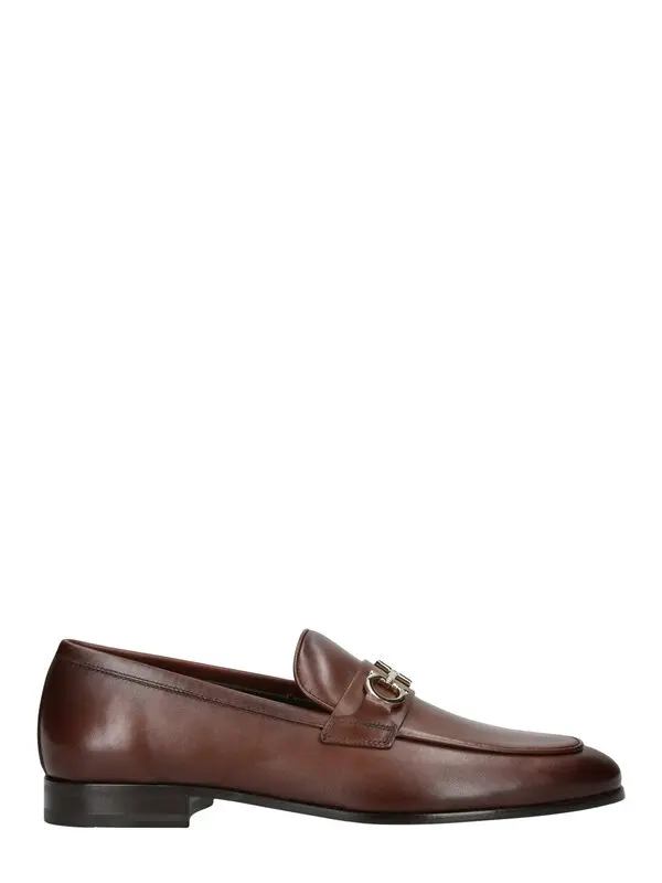 FERRAGAMO Leather Loafers - Brown