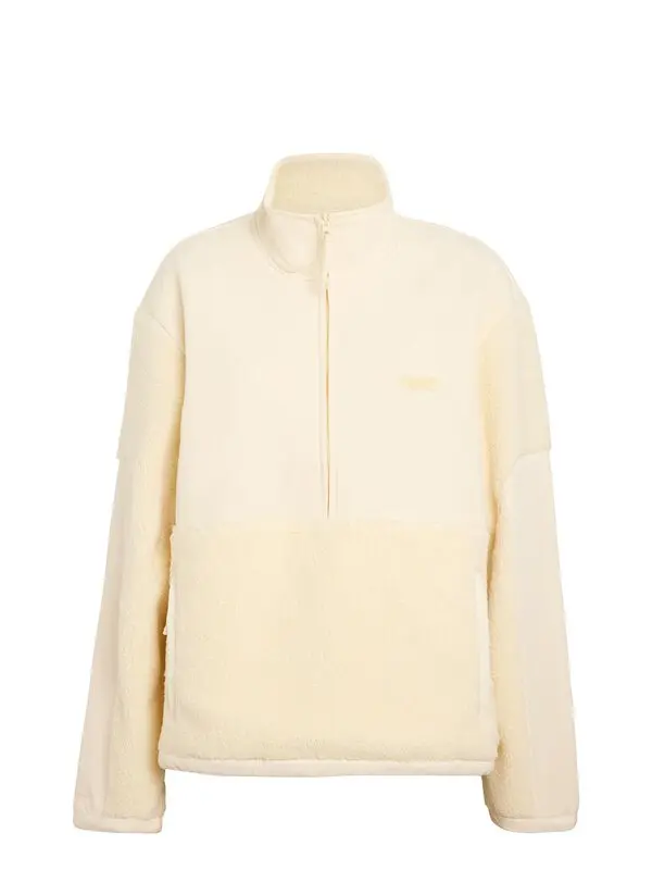 SKIMS Teddy Oversized Quarter-zip Pullover - Ivory