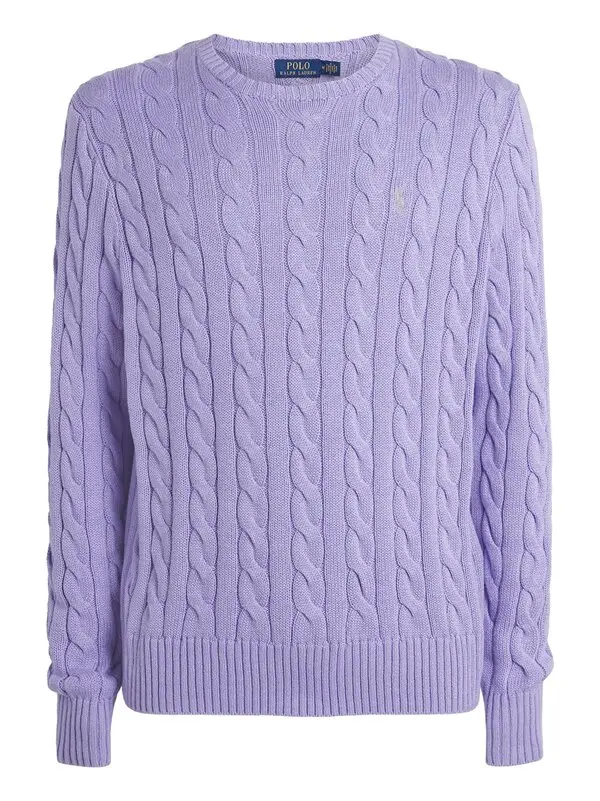 Polo Ralph Lauren Cotton Cable-knit Sweater - Purple