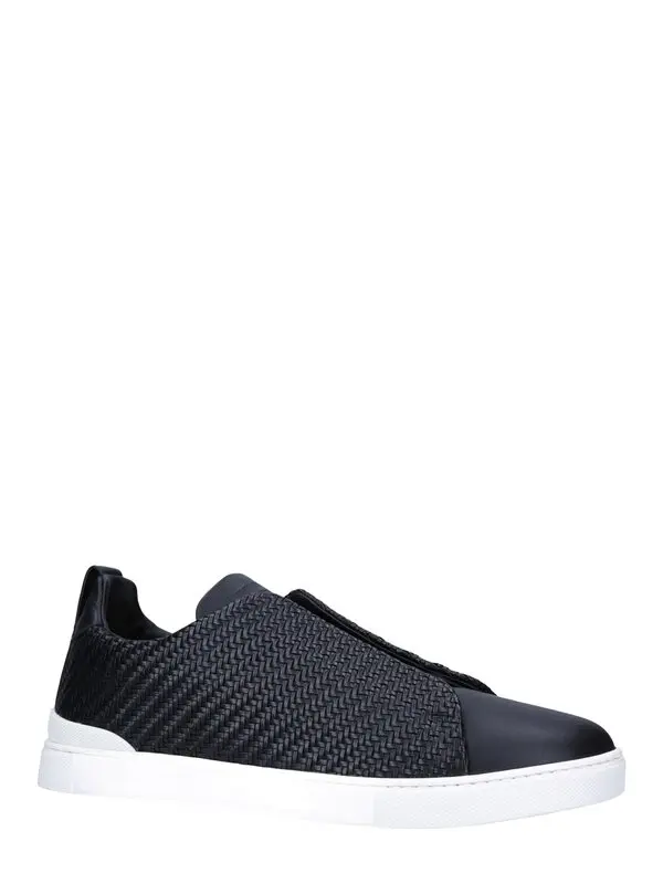 Zegna Triple Stitch Sneakers - Black