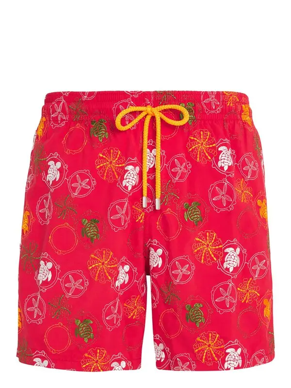Vilebrequin Embroide Mistral Swim Shorts - Red