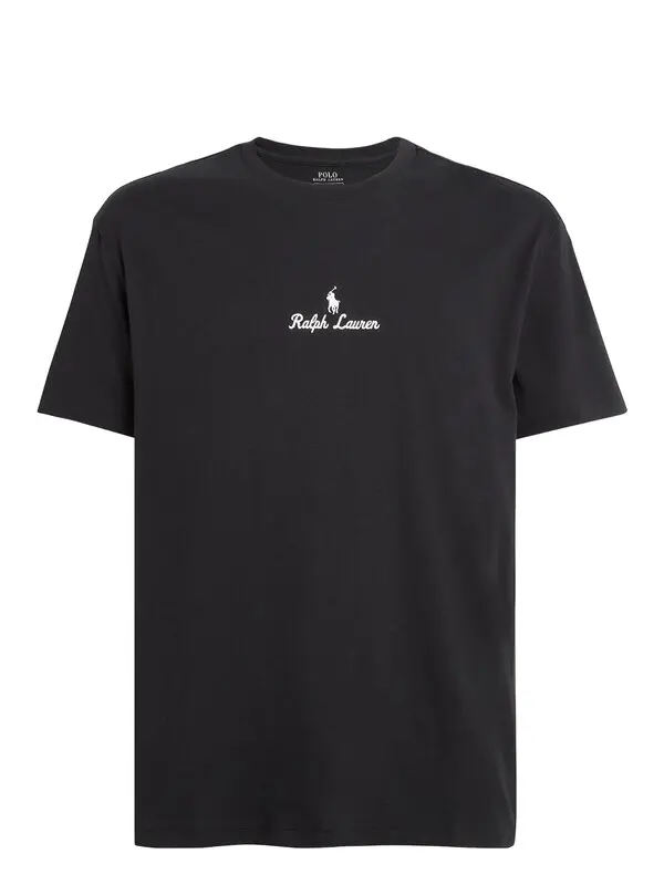 Polo Ralph Lauren Cotton Script Logo T-shirt - Black