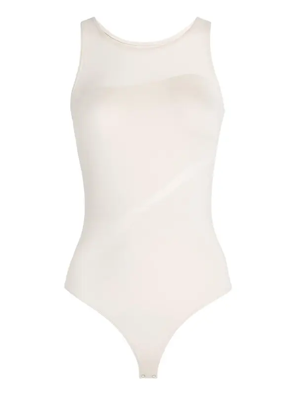 Wolford Sheer Panel Bodysuit - Ivory