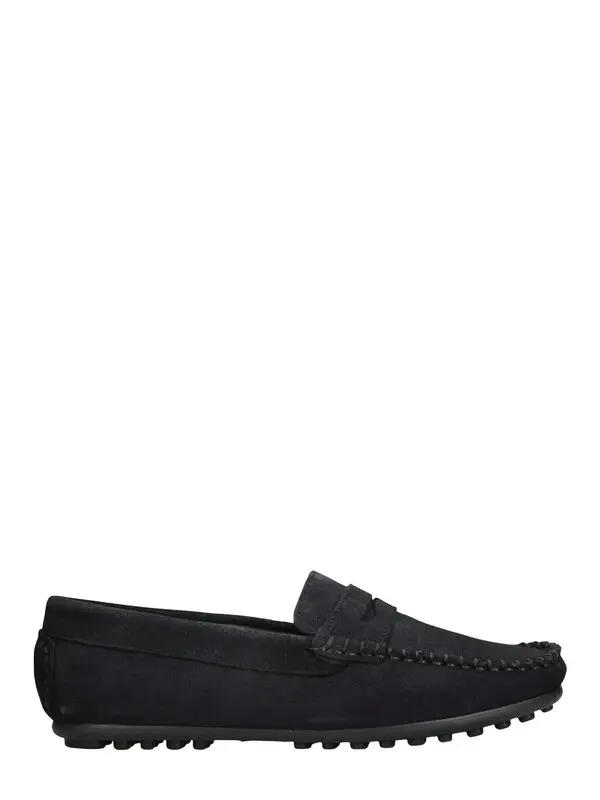 PAPOUELLI Suede Felix Loafers - Navy