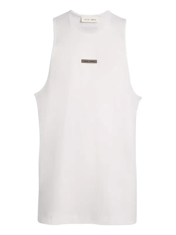 Fear Of God Cotton Oversized Logo Tank Top - White