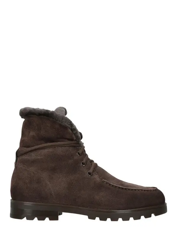 Santoni Suede Detroit Boots - Brown
