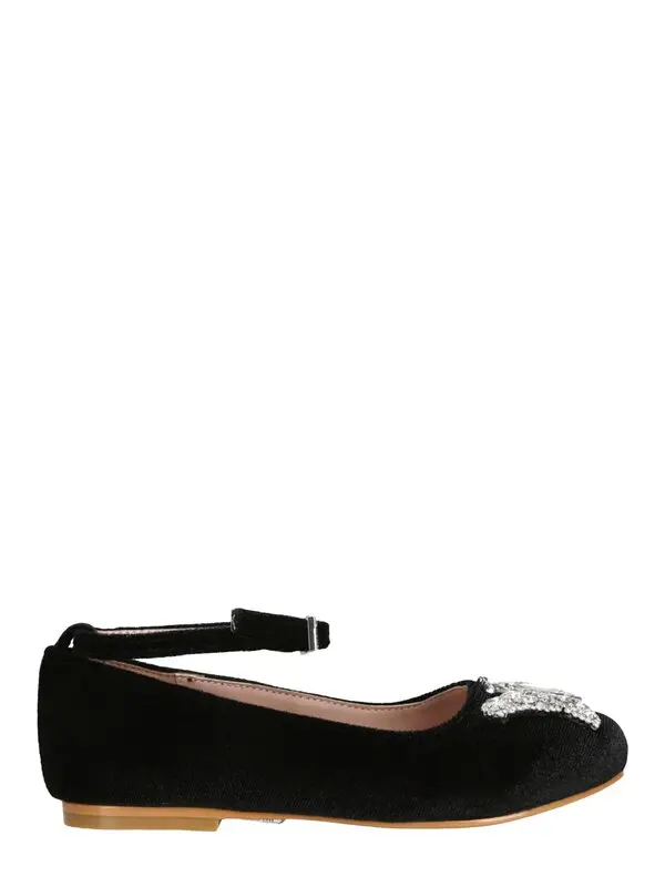 ARUNA SETH Angelina Velvet Ballet Flats - Black