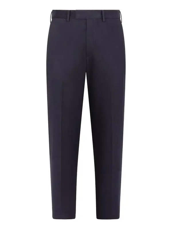 TOM FORD Cotton Tailored Trousers - Navy