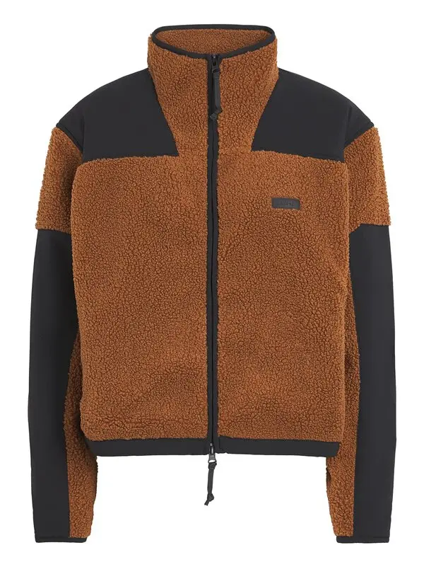 SKIMS Teddy Boxy Zip-up Jacket - Brown