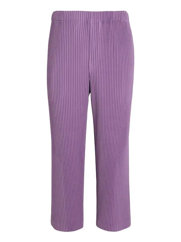 Issey Miyake Pleated Straight Trousers - Purple