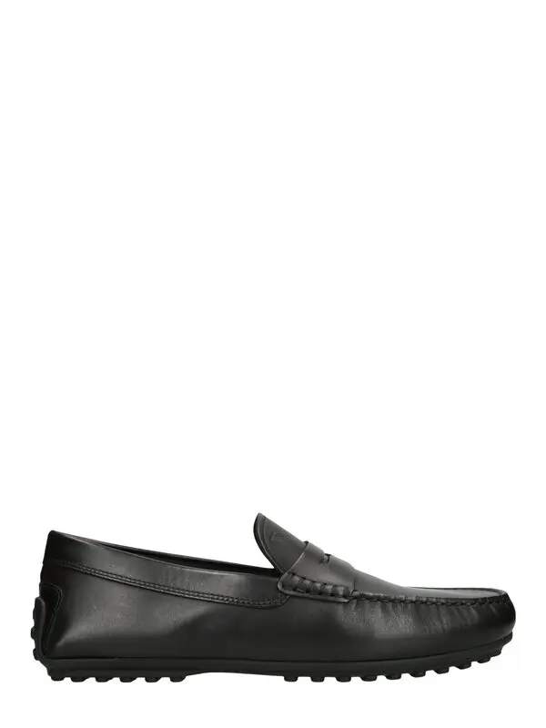 TOD'S Leather City Gommino Loafer - Black