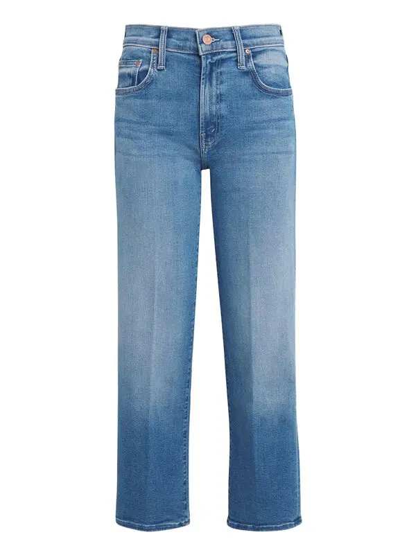 MOTHER The Rambler Zip Ankle Jeans - Blue