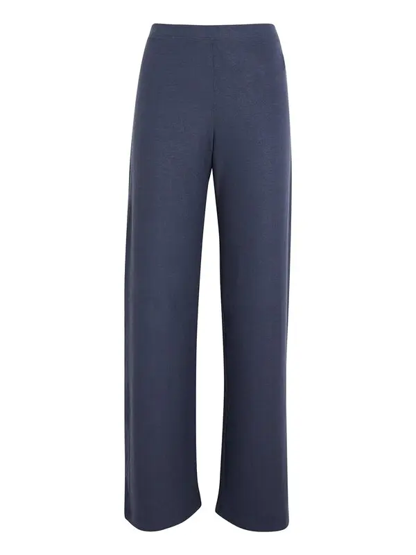 LESET Lauren Wide-leg Lounge Trousers - Navy