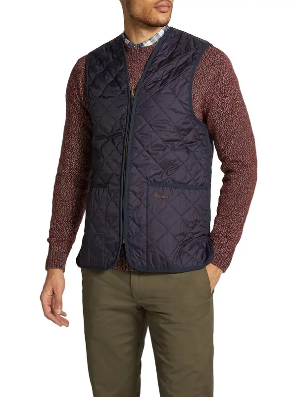 Barbour Quilted Zip-in Liner Gilet - Navy