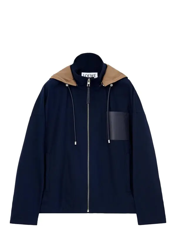 Loewe Cotton Hooded Jacket - Navy