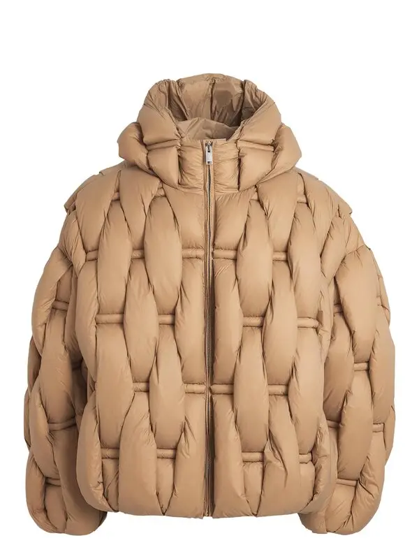 RAXXY 3d Down-filled Woven Puffer Jacket - Beige