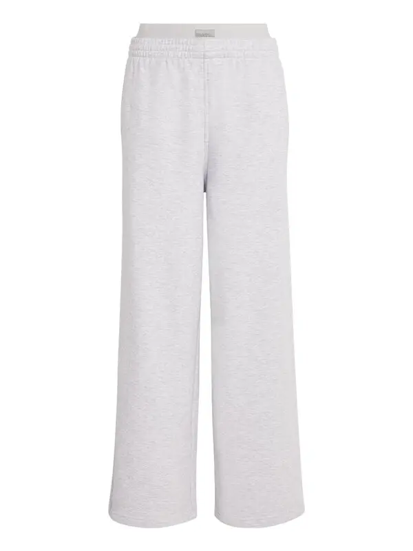SKIMS Cotton-blend Double-waistband Sweatpants - Grey