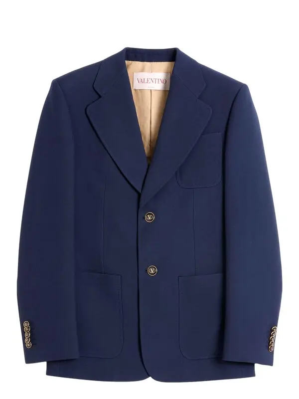 Valentino Garavani Virgin Wool Blazer - Blue