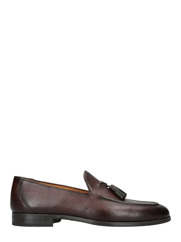 Magnanni Leather Seneca Tassel Loafers - Brown