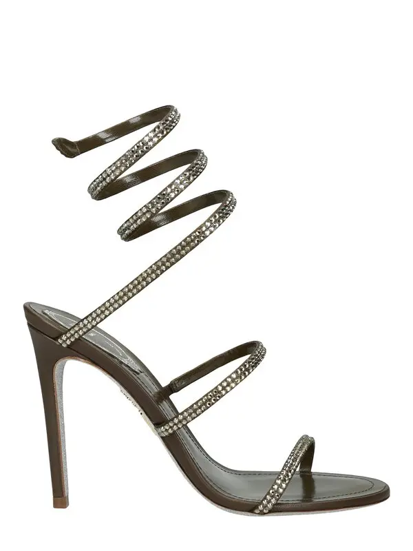 Rene Caovilla Leather Cleo Sandals 105 - Brown