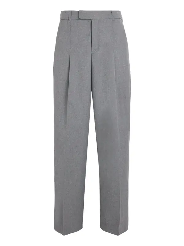 ABOUT:BLANK Wide-leg Pleated Trousers - Grey