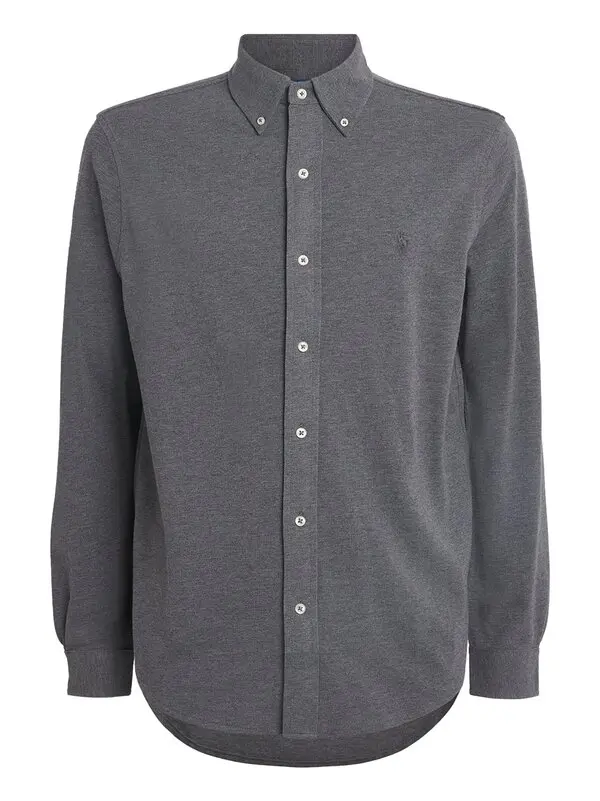 Polo Ralph Lauren Cotton Featherweight Mesh Shirt - Grey