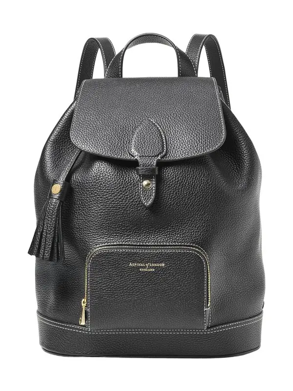 ASPINAL OF LONDON Small Leather Hudson Backpack - Black