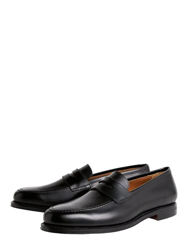 Polo Ralph Lauren Leather Maestra Penny Loafers - Black