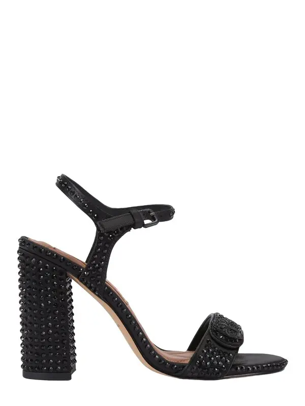Kurt Geiger Embellished Langley Heeled Sandals - Black
