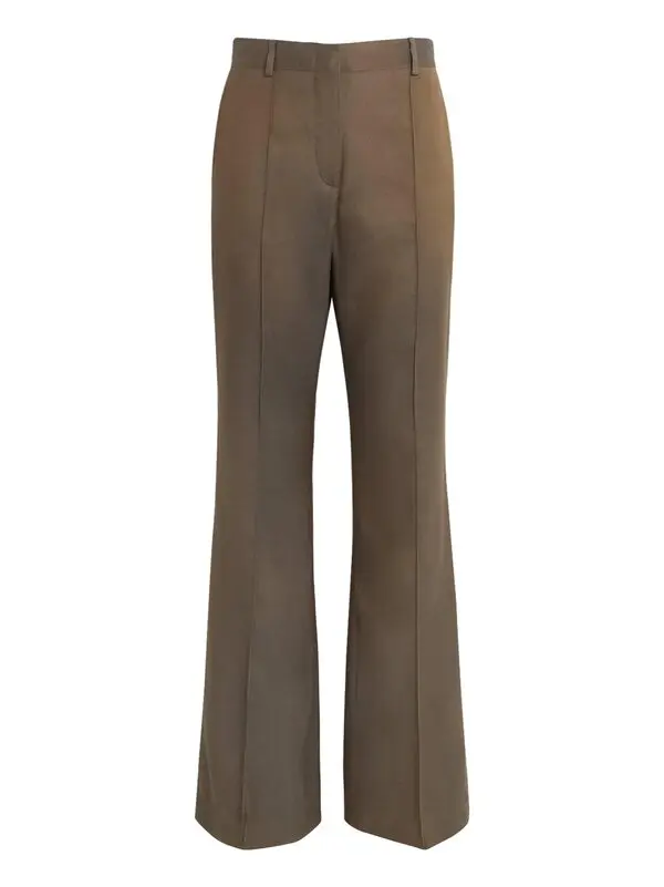 Brioni Silk Flared Trousers - Green
