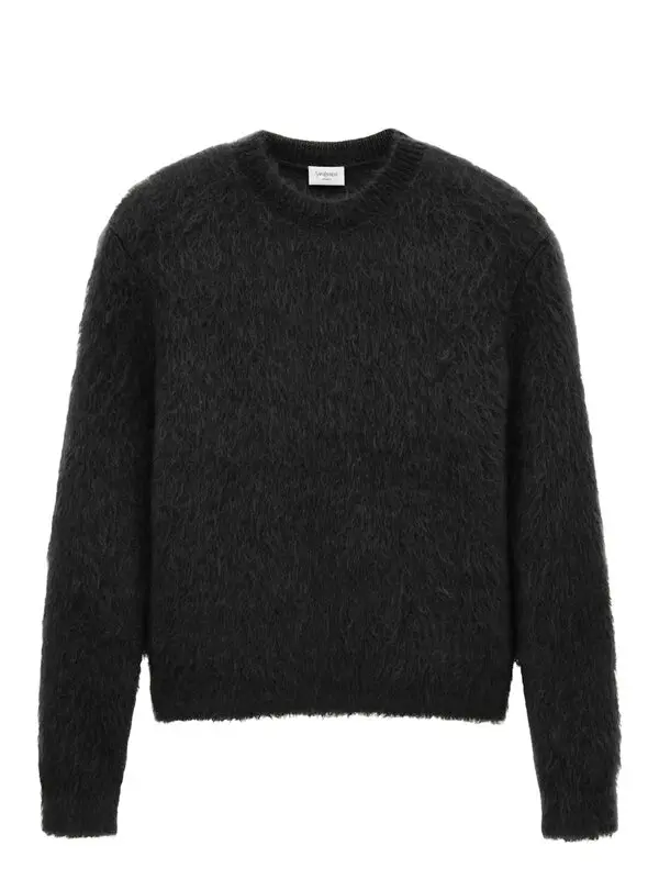 Saint Laurent Brushed Mohair-blend Sweater - Black