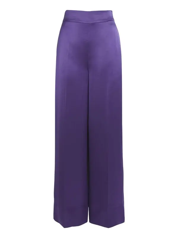 JOSEPH Satin Tailored Trousers - Purple