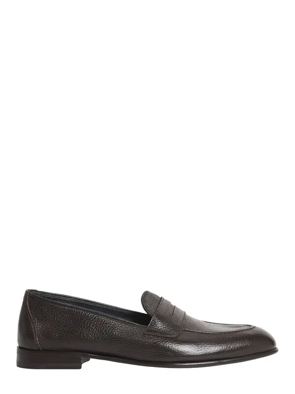 Brioni Appia Leather Loafers - Brown