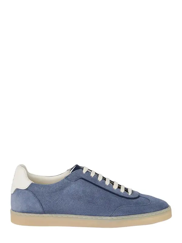 Brunello Cucinelli Suede Low-top Sneakers - Blue