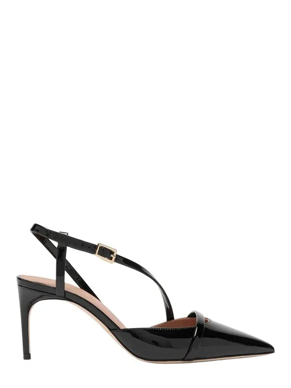 MALONE SOULIERS Patent Leather Valeria Slingback Pumps - Black