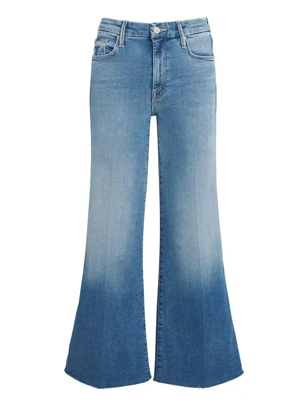 MOTHER The Roller Fray Wide-leg Jeans - Blue