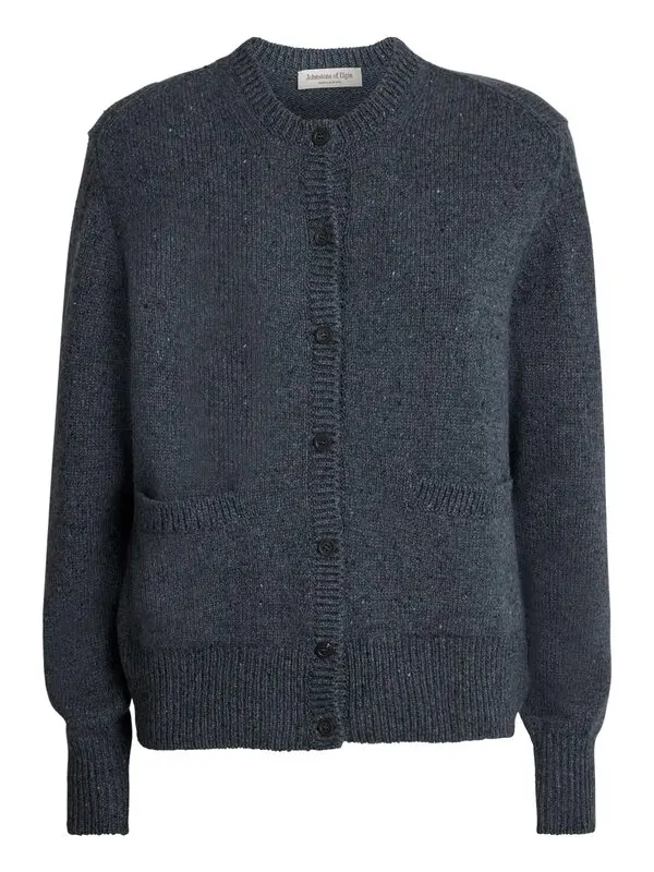 Johnstons Of Elgin Donegal Cashmere Cardigan - Grey